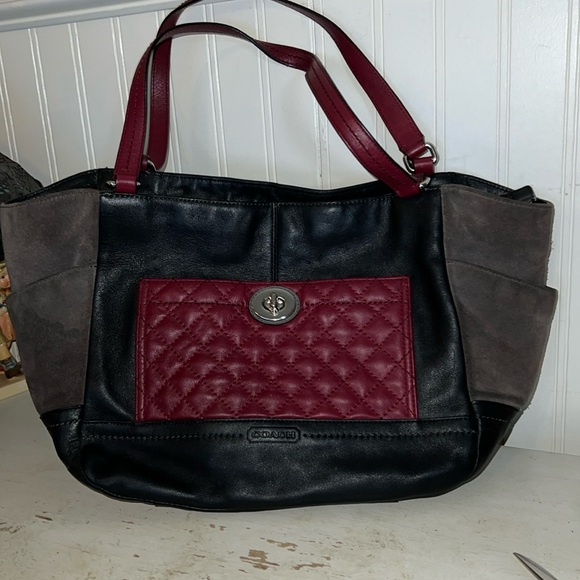 Coach | Bags | Coach 24693 Quilted Color Block Bag Purse | Poshmark